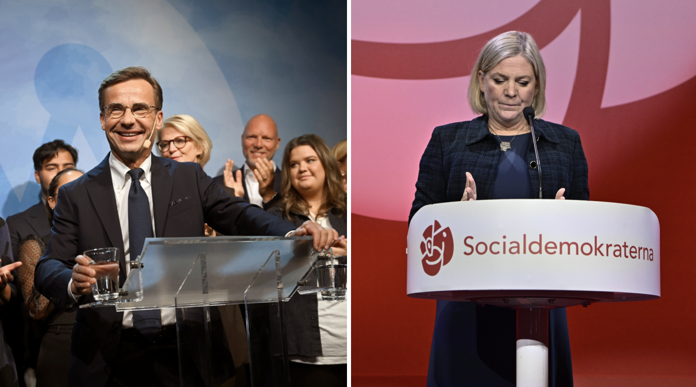 Ulf Kristersson i ledning – bara en mandat skiljer mellan blocken